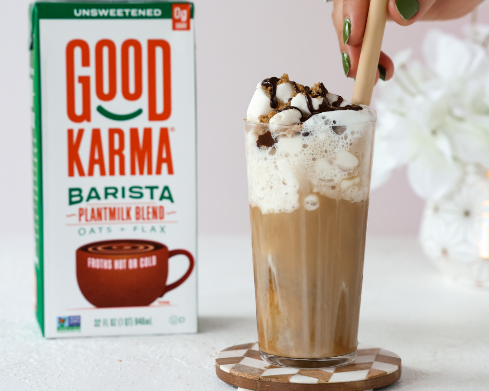 Vegan Iced S'mores Latte – Good Karma Foods